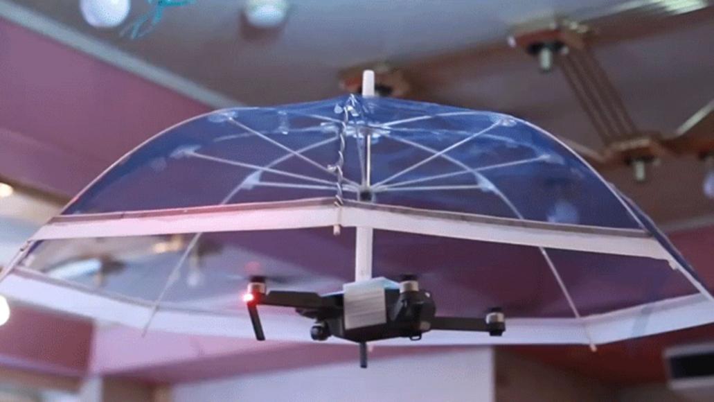 By next year we could all be using hands-free drone operated umbrellas ...
