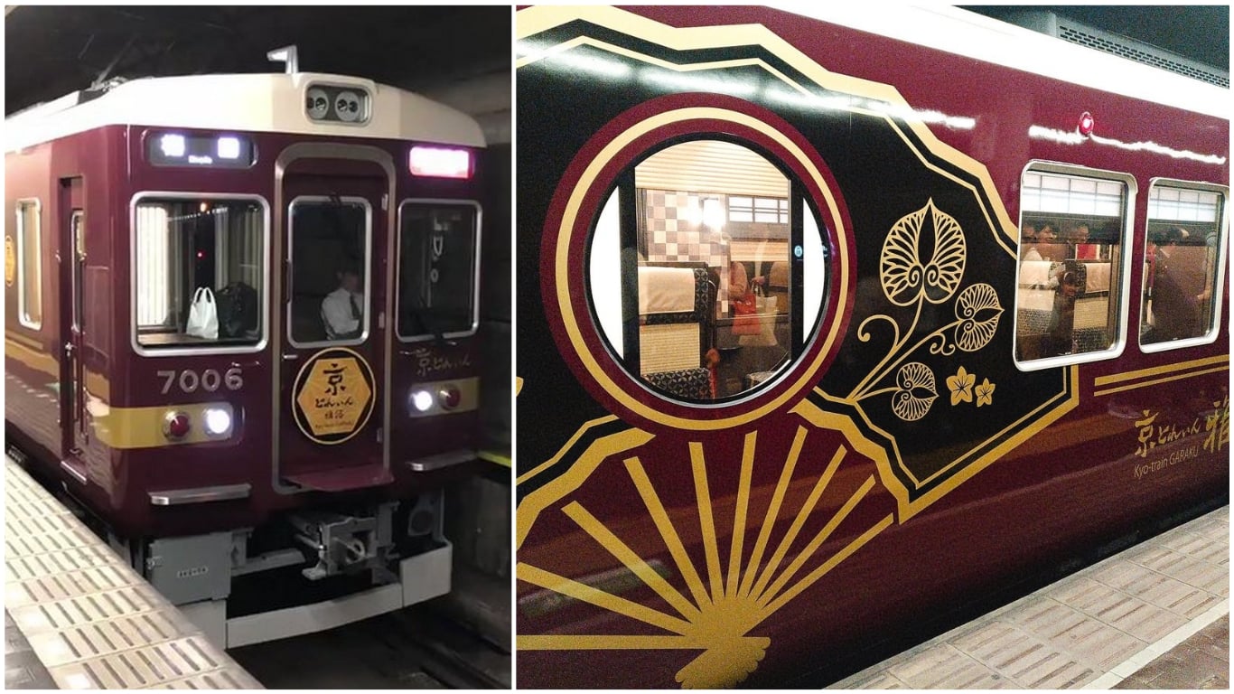 Inside a Japanese sightseeing train whose interiors are designed like a ...