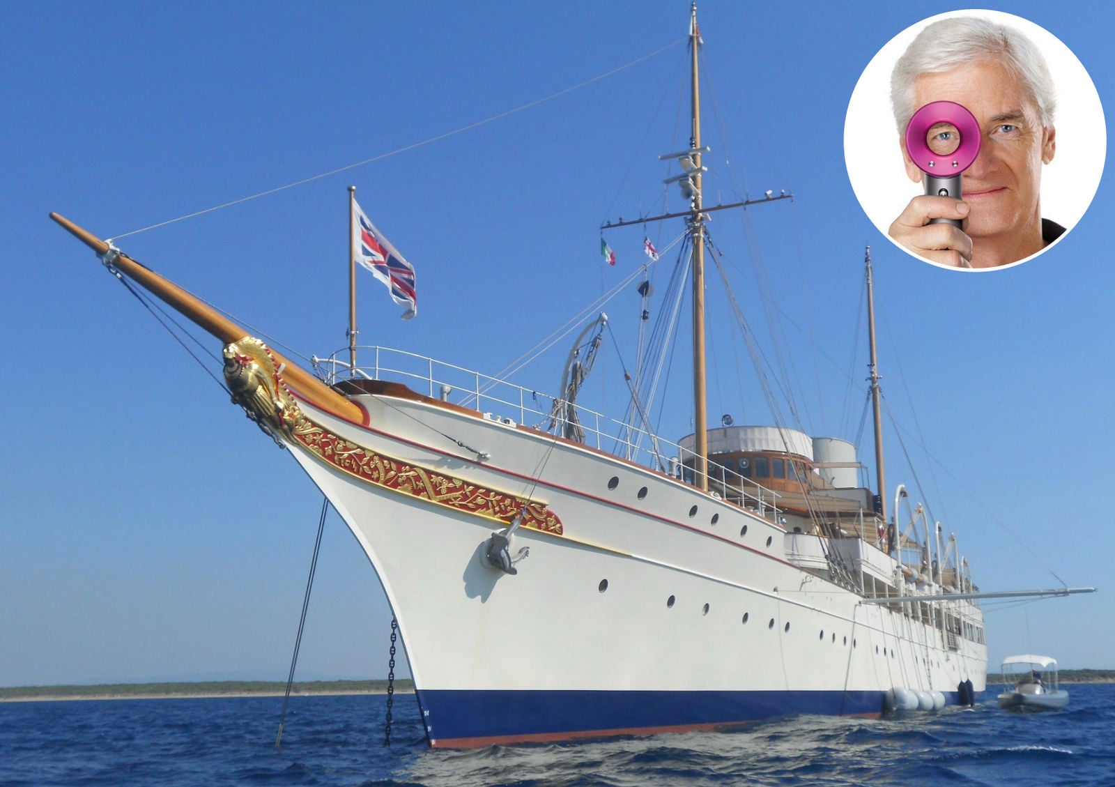 Vacuum cleaner billionaire, James Dyson’s 95-year-old Nahlin Yacht, is ...