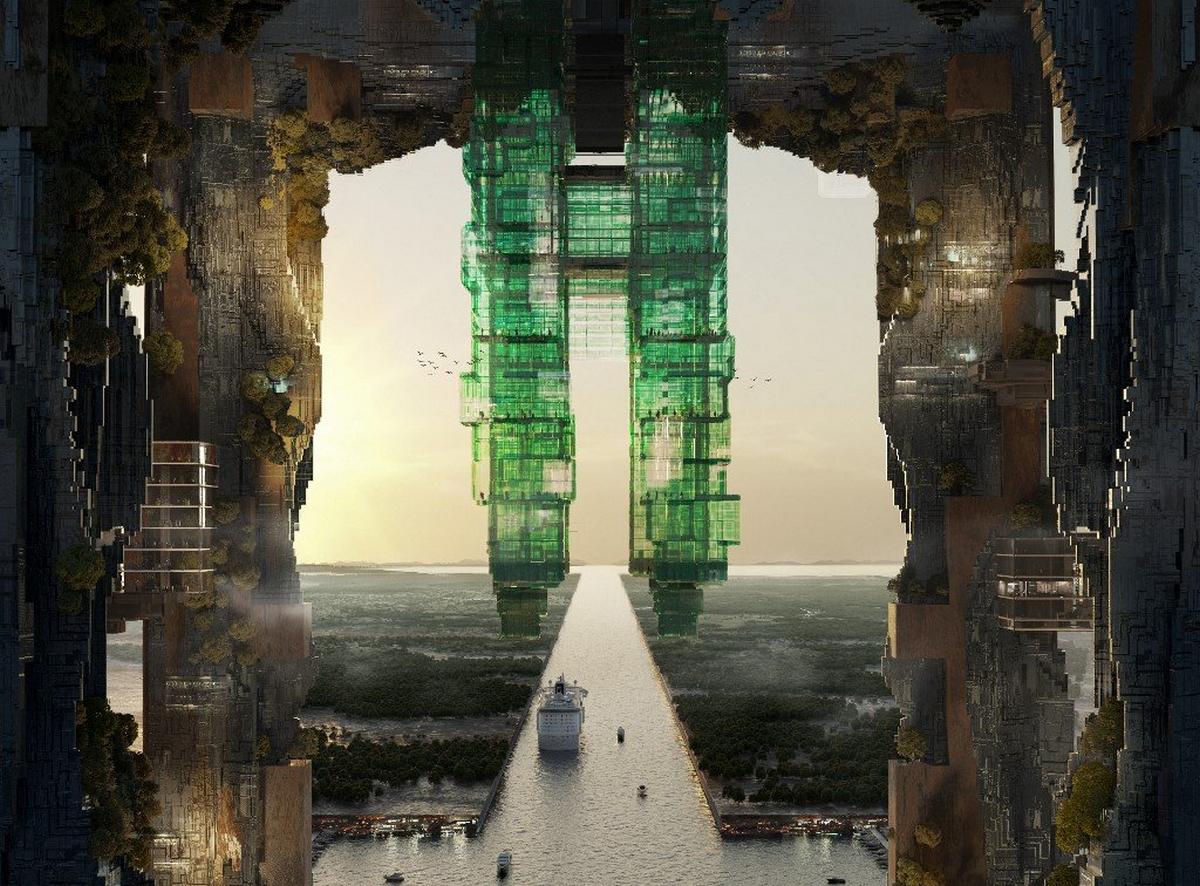 In the first phase of the 110 mile long horizontal city, The Line, Neom ...