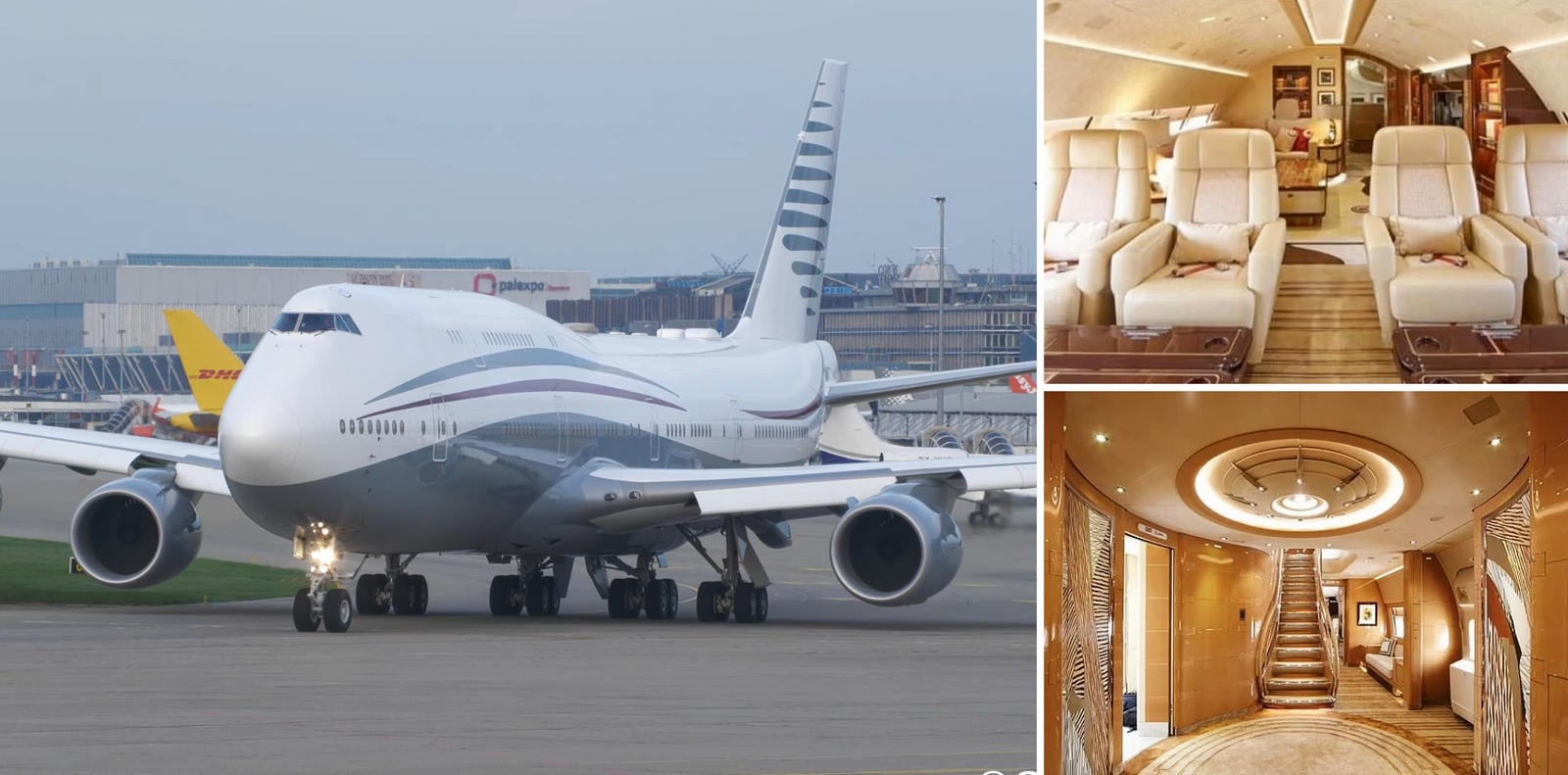 Take a look inside the ultra-luxurious $400 million Boeing 747 private jet gifted by the kind ...